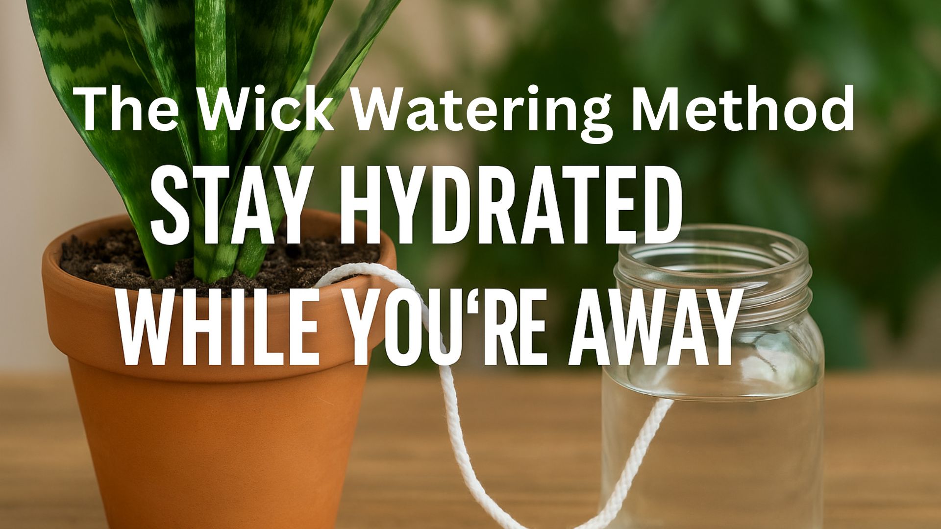 Wick Watering Method: Keep Your Plants Alive While You’re Away